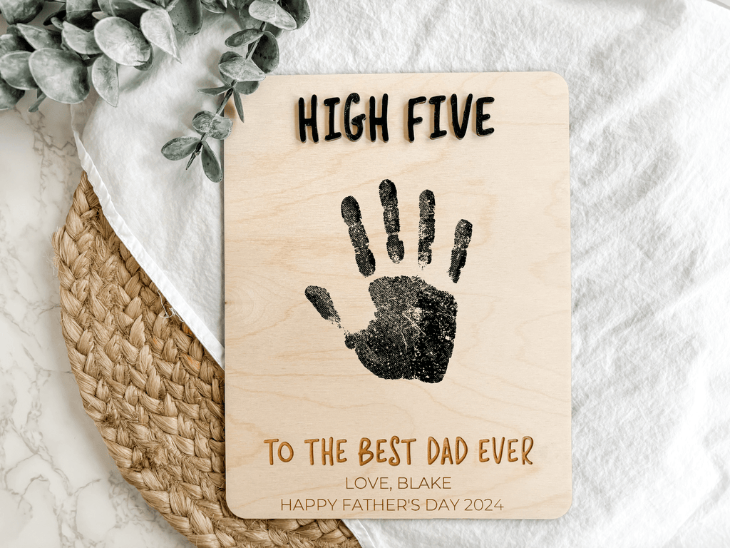 High Five Handprint Sign for Dad - Charlie and Pine – Charlie + Pine