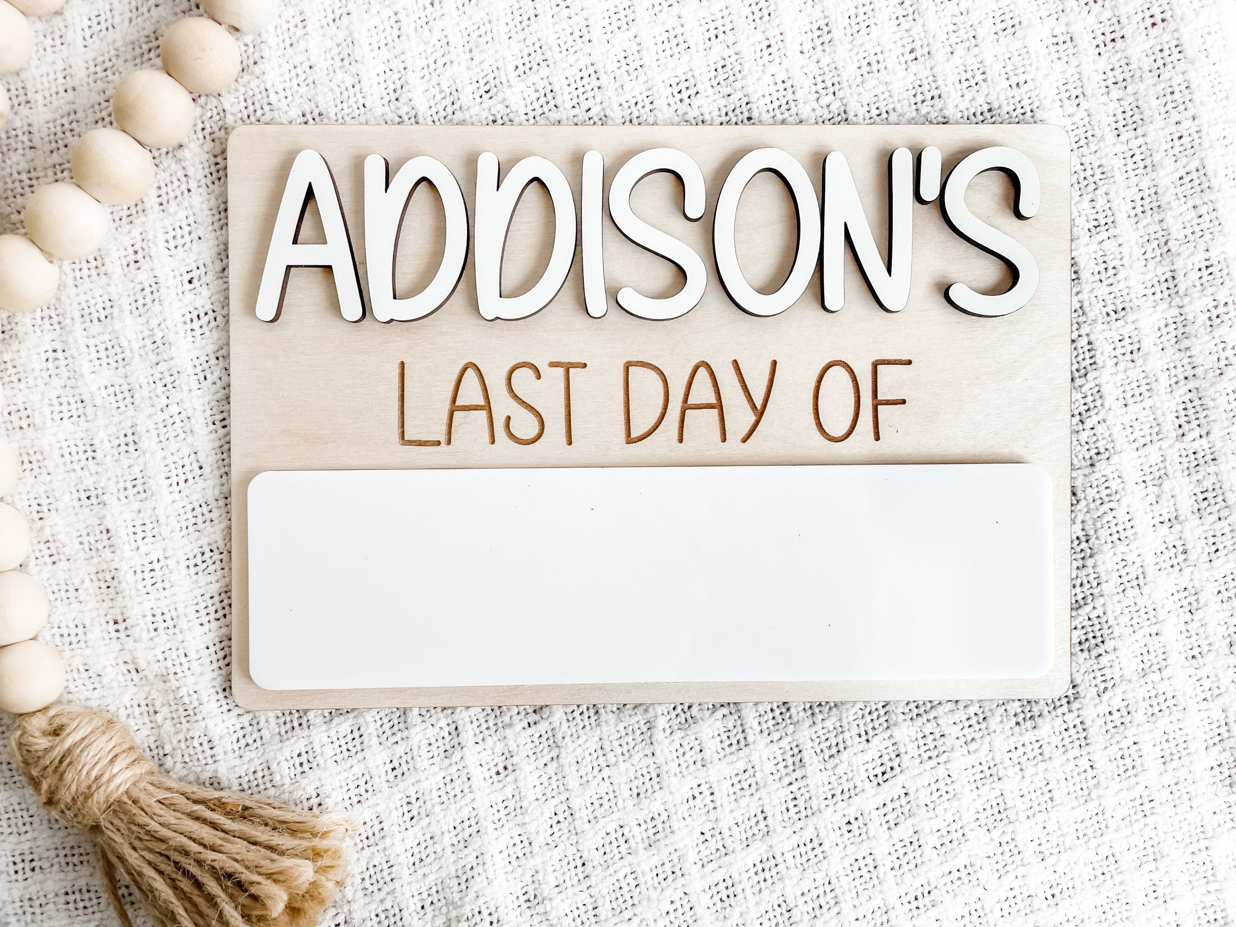 First and Last Day of School Board | Charlie + Pine